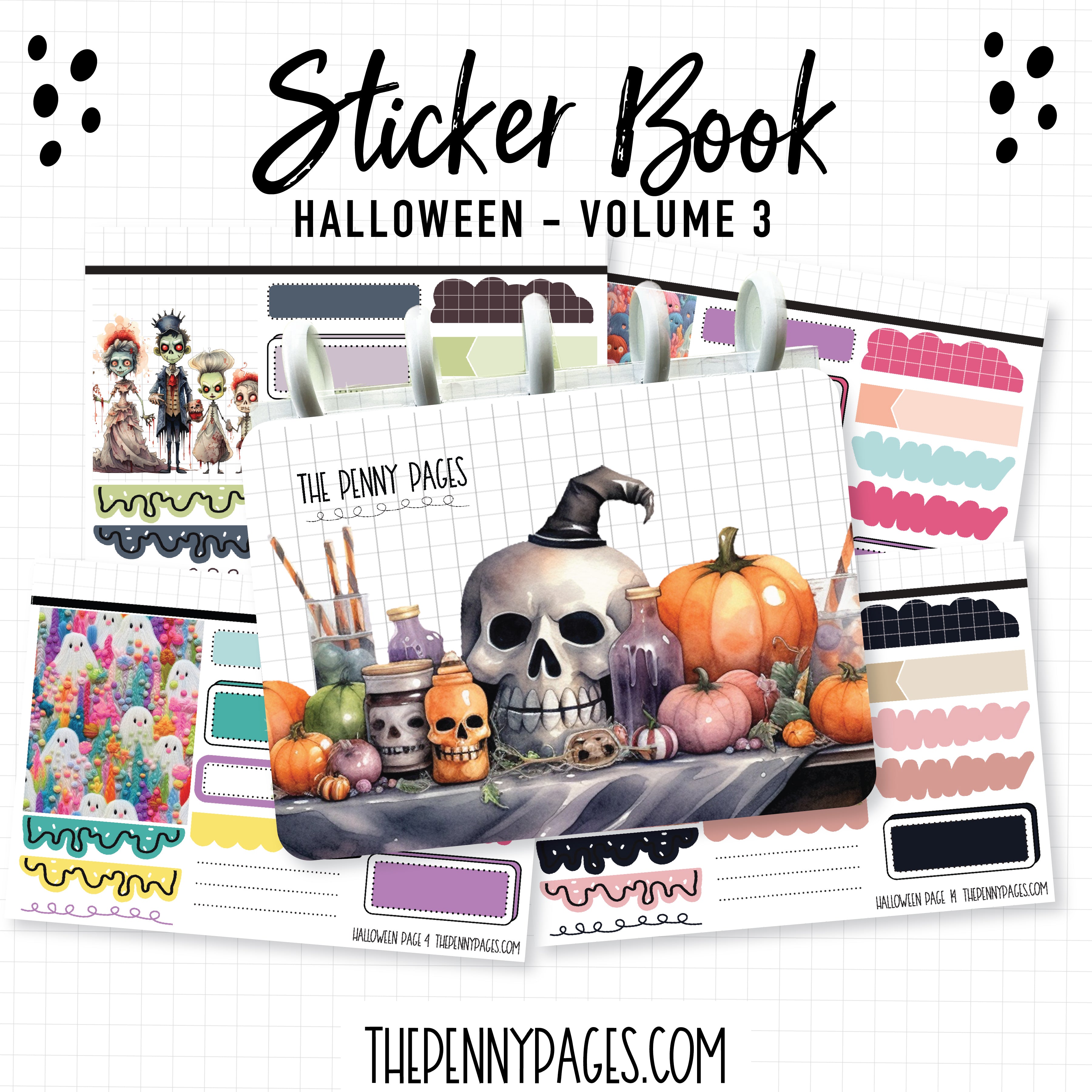 Sticker Book - Volume 3 - Halloween – The Penny Pages